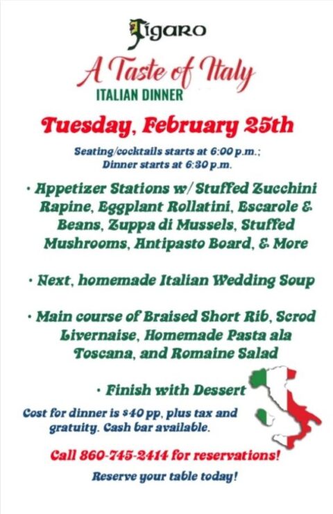 Menus | Figaro's Italian Restaurant